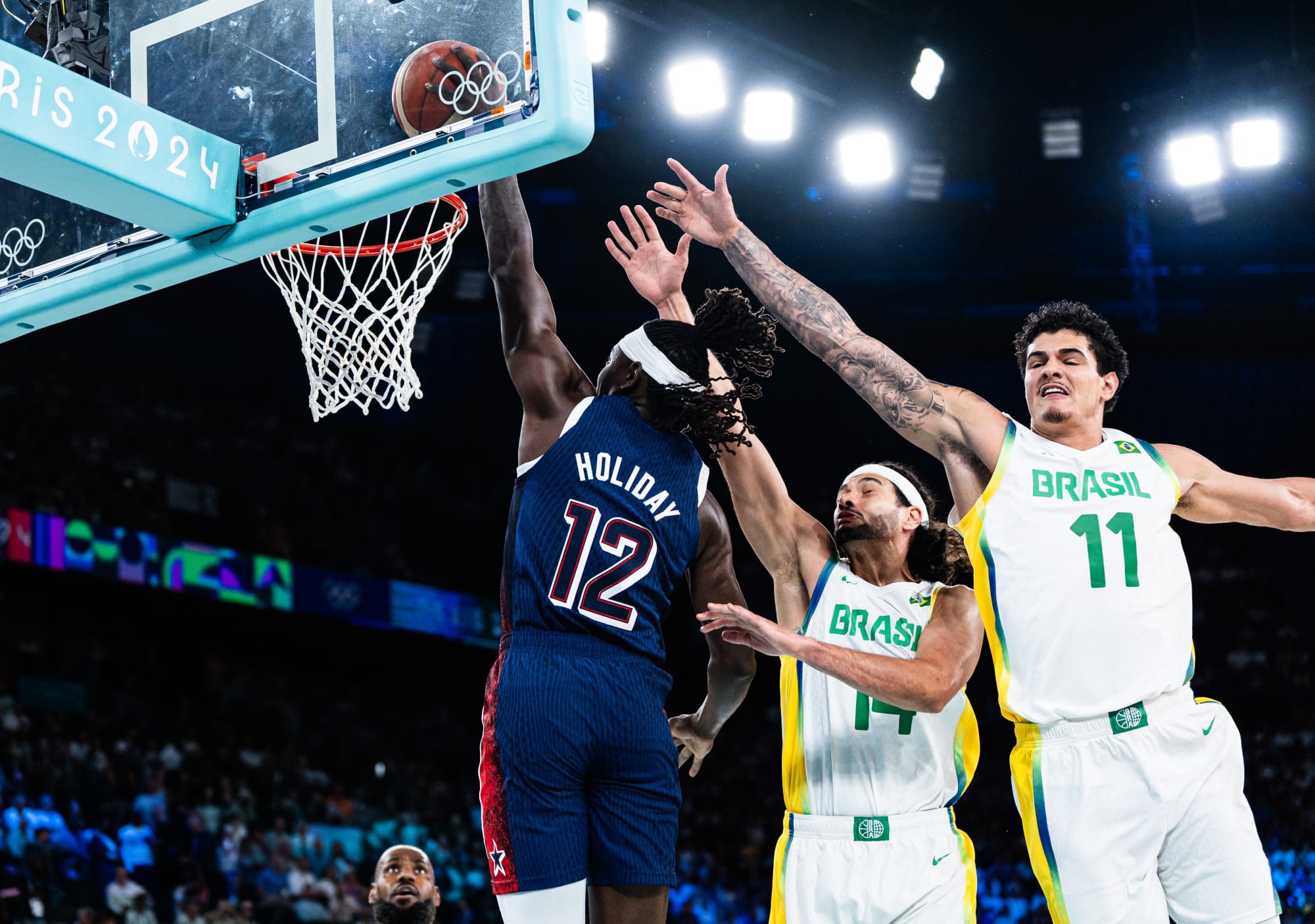 USA dominant against Brazil, set up another date with Serbia - Men's Olympic Basketball ...