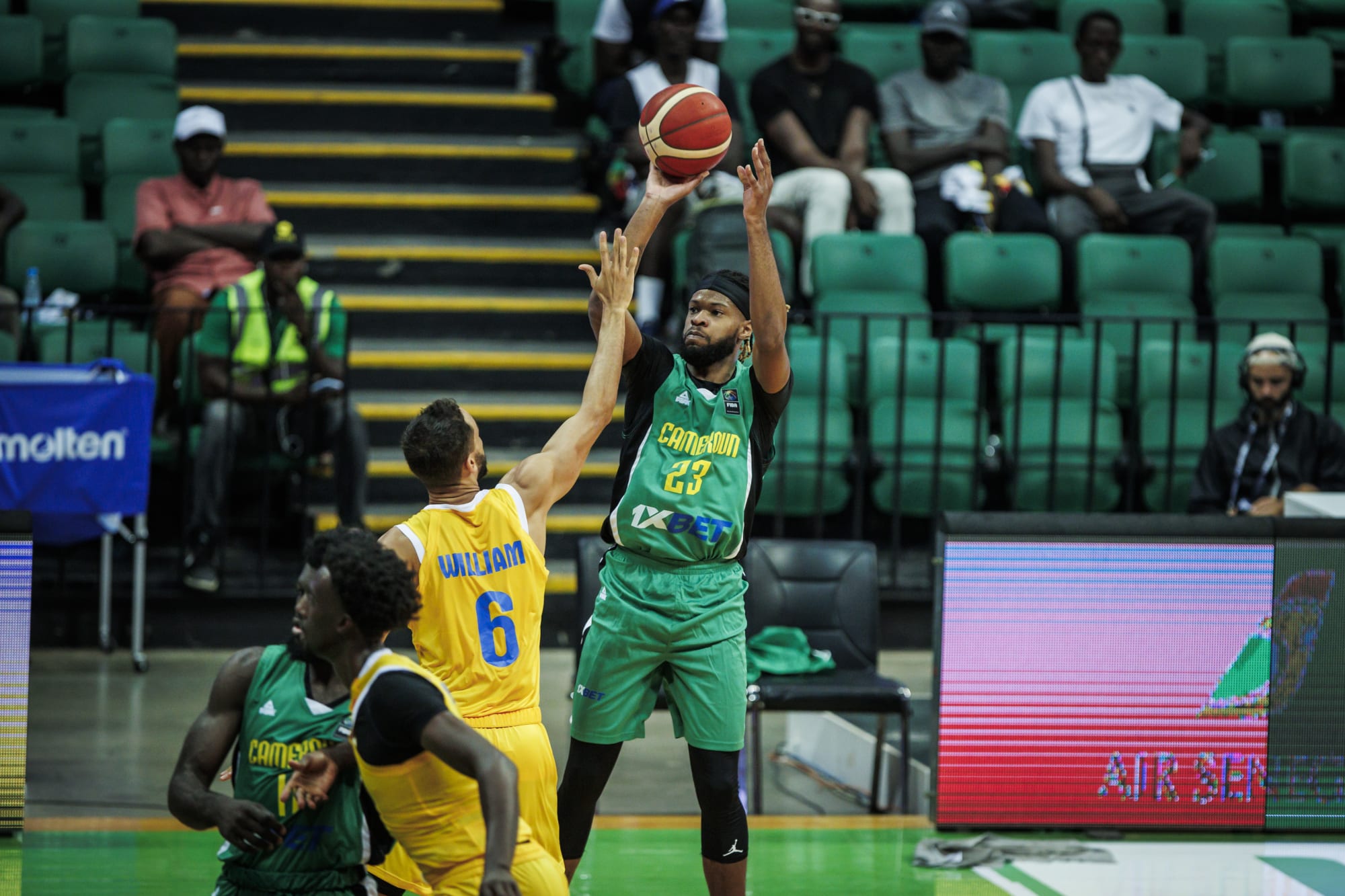 Ateba's three-point show keeps Cameroon undefeated - FIBA AfroBasket ...