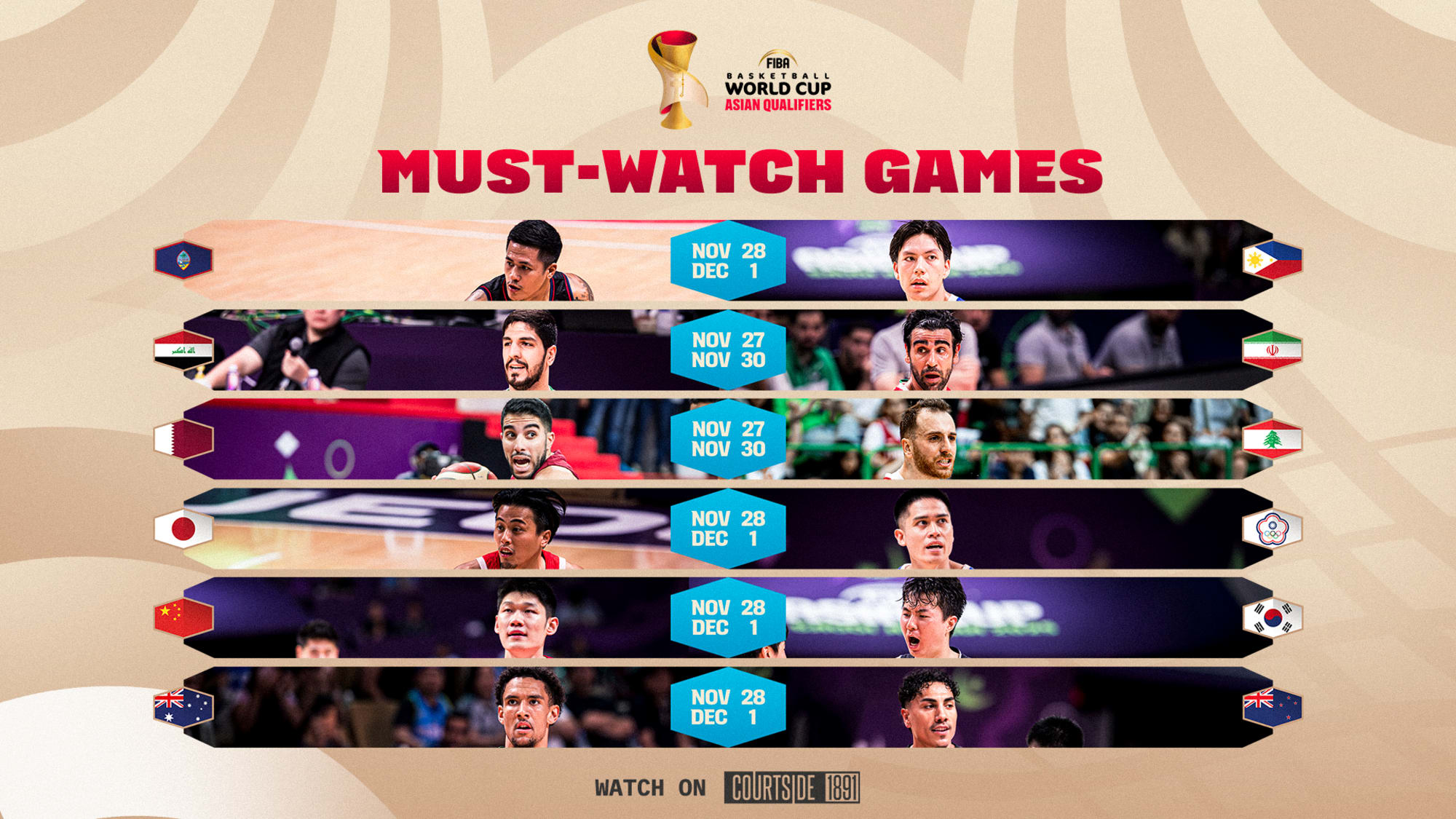 Six must-see matchups in Window 1 of the Asian Qualifiers - FIBA ...
